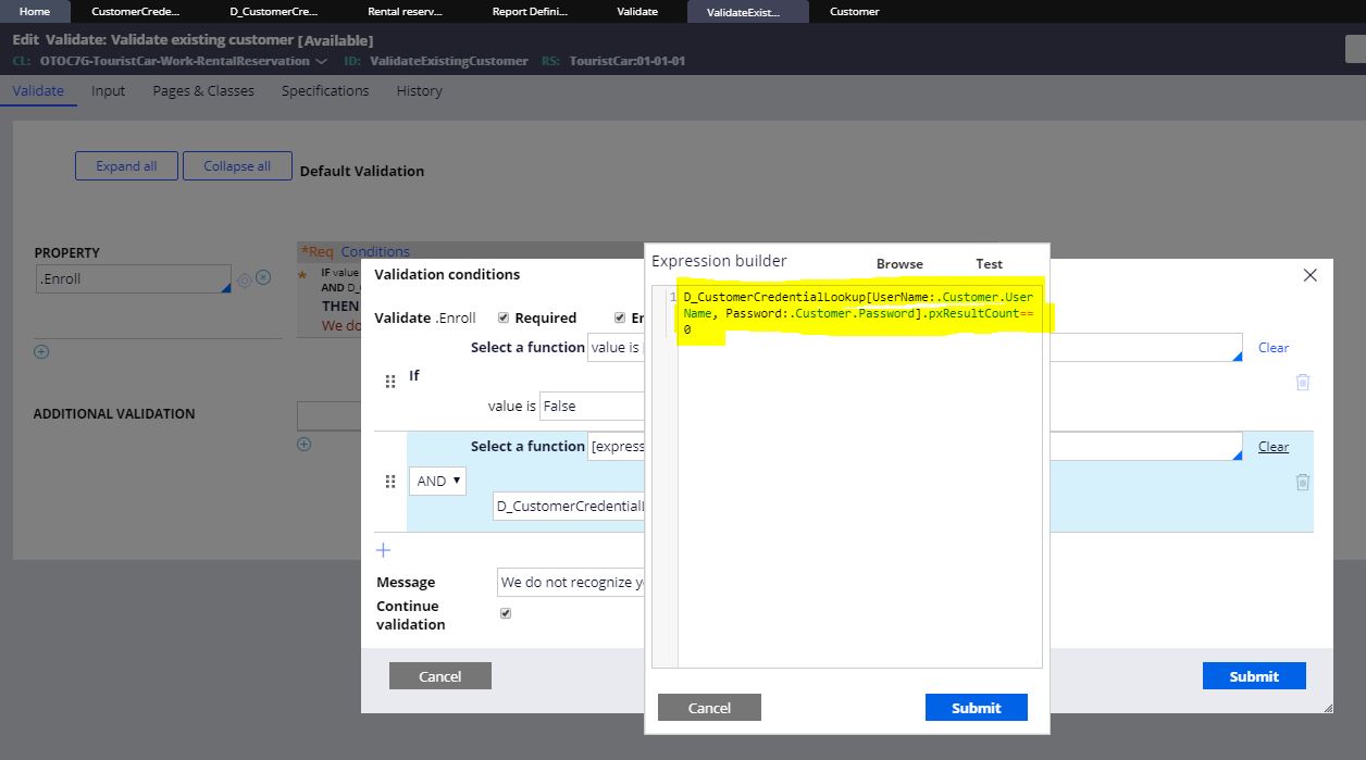 SAE 8: US-111 Validate rule not being applied to Login properties | Support Center